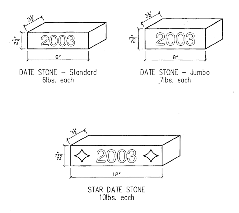Limestone Date Stone Specifications - Liberty Limestone