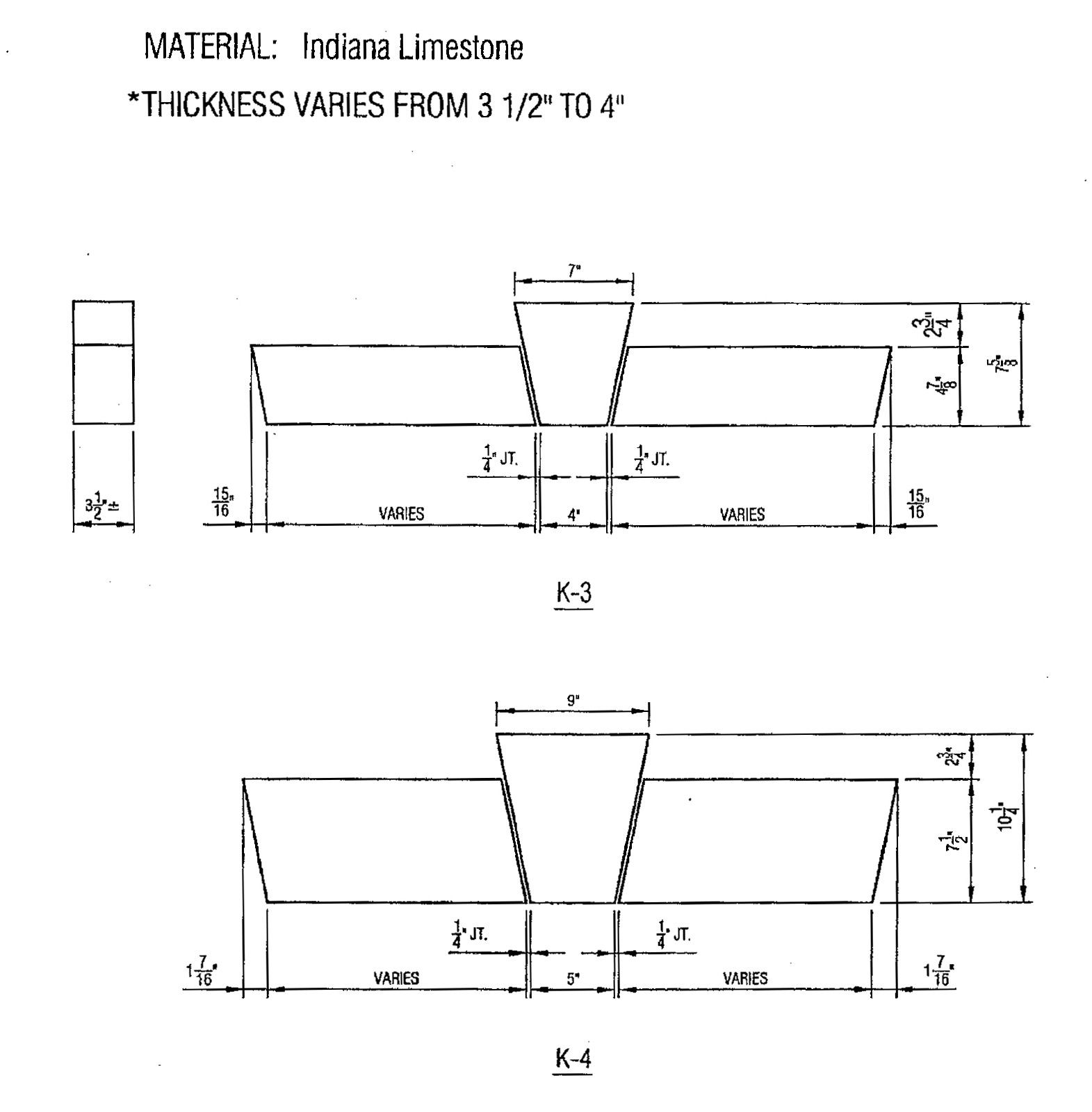 Limestone Keystone Header Specifications - Liberty Limestone